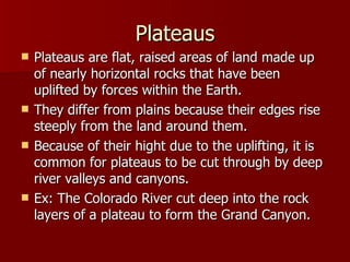 Chapter 6- landforms | PPT | Geography | Science