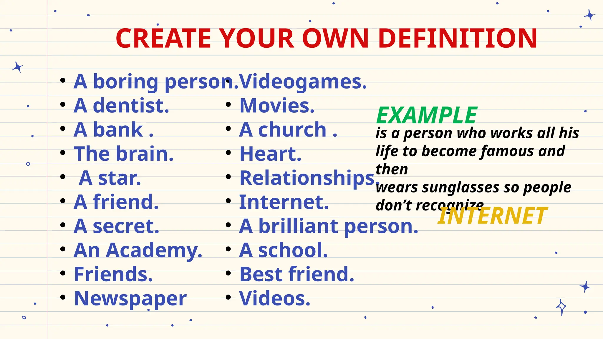 Clases de inglés para octavo grado de un colegio | PPTX