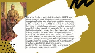 Presentation for the Country of Thailand | PPT