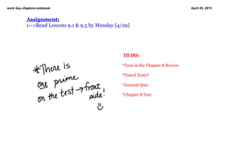 8th alg -april 25 | PPT