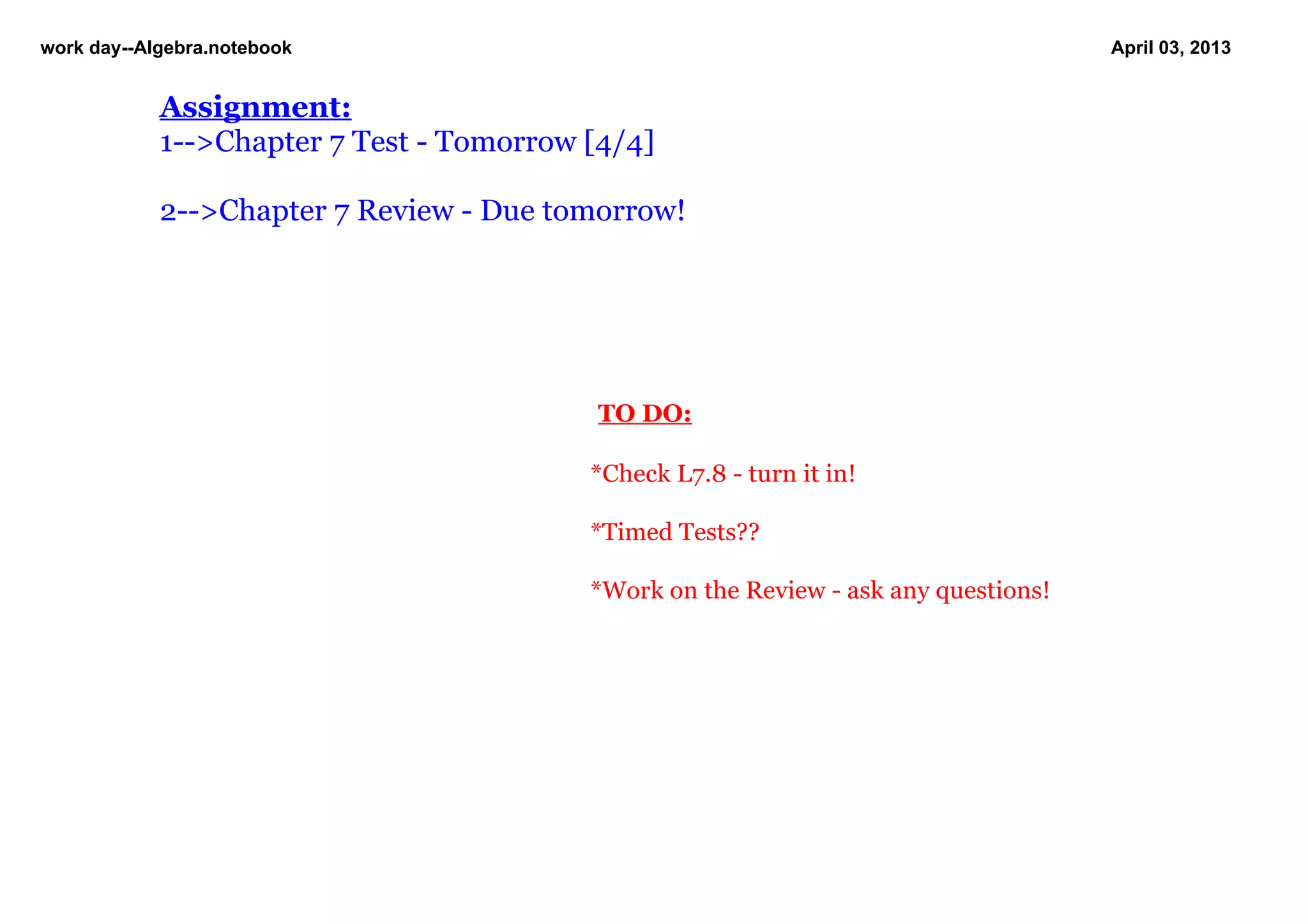 8th alg -april3 | PPT