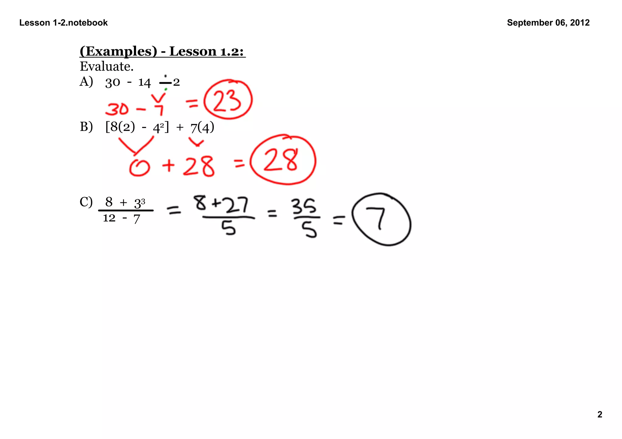 8th alg -L1.2--sept6 | PDF