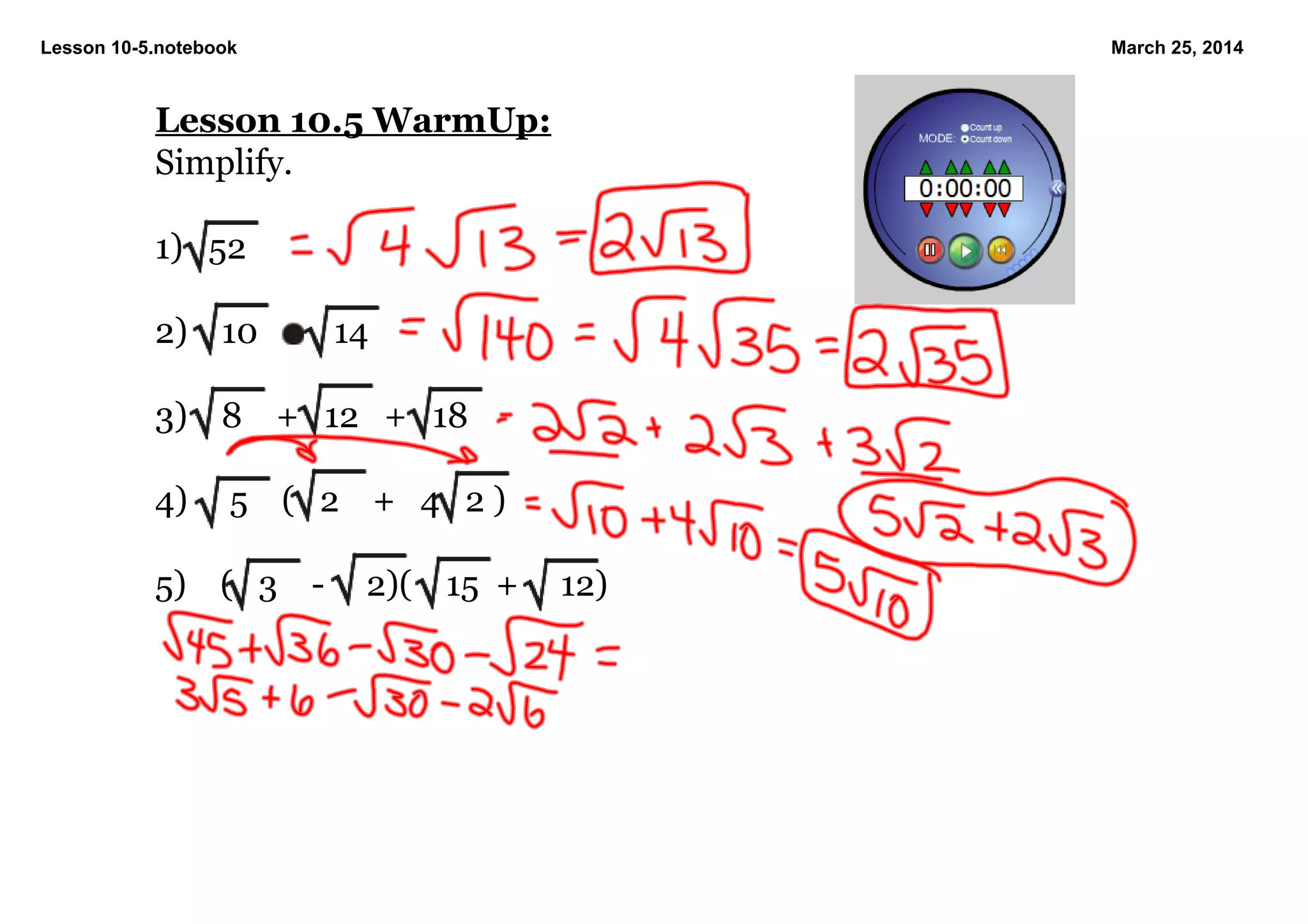 8th alg -l10.5 | PPT | Free download