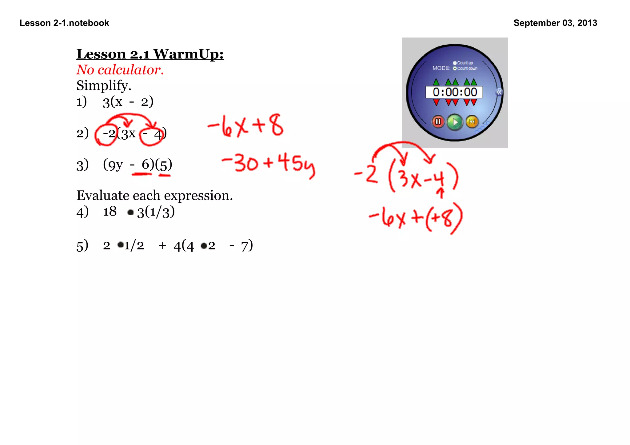 8th alg -l2.1 | PDF