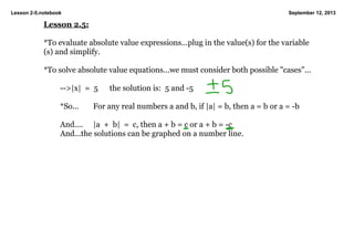 8th alg -l2.5 | PDF