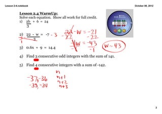 8th alg -l2.4--oct8 | PPT