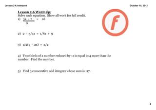 8th alg -l2.6--oct15 | PPT