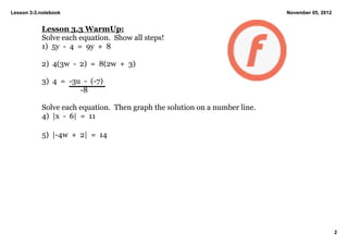8th alg -l3.3--nov5 | PDF | Physics | Science