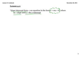 8th alg -l4.1--nov26 | PDF | Homework and Study | Education