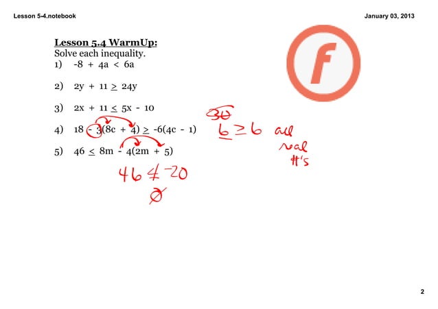 8th alg -l5.4--jan3 | PPT