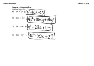 8th alg -l7.8 | PPT