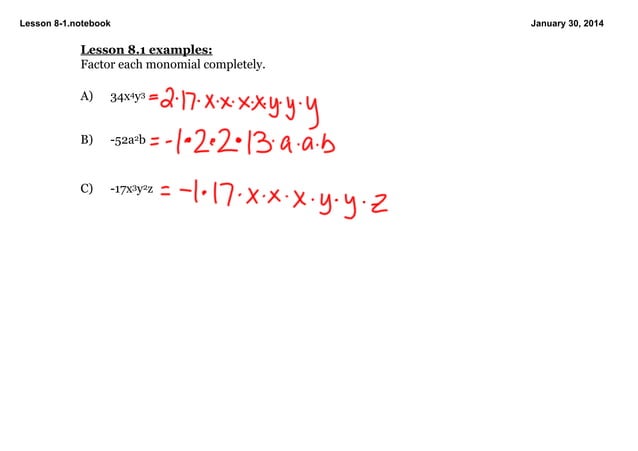 8th alg -l8.1 | PPT