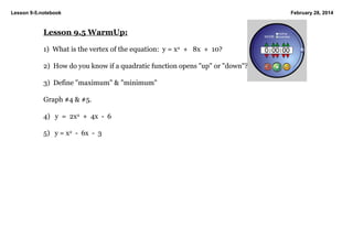 8th alg -l9.5 | PPT