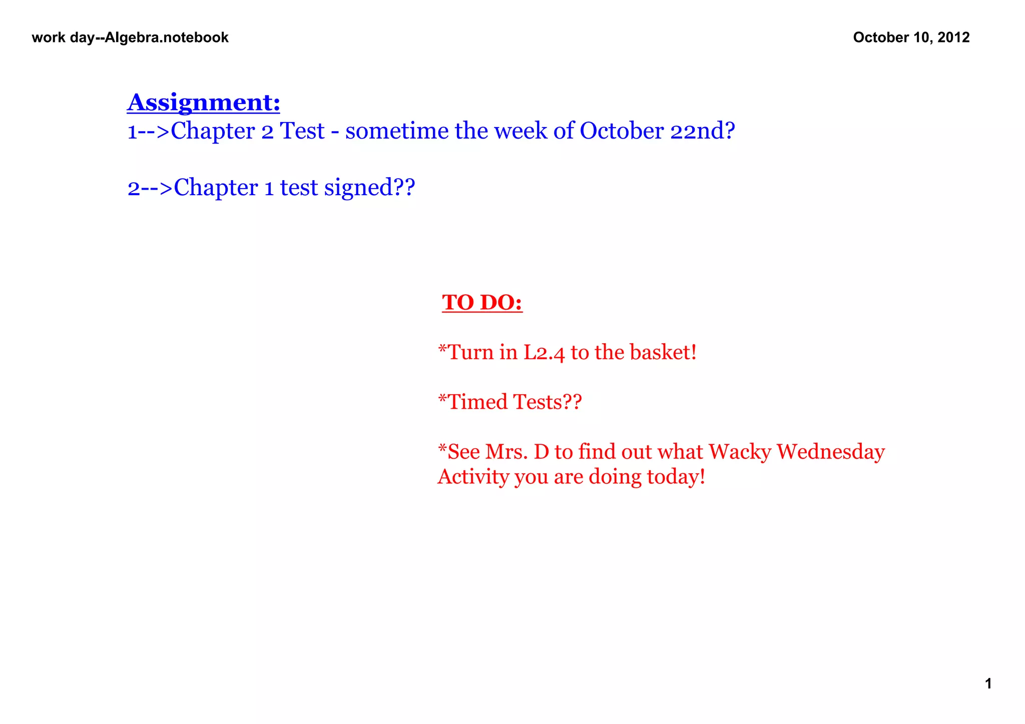 8th alg -oct10 | PPT