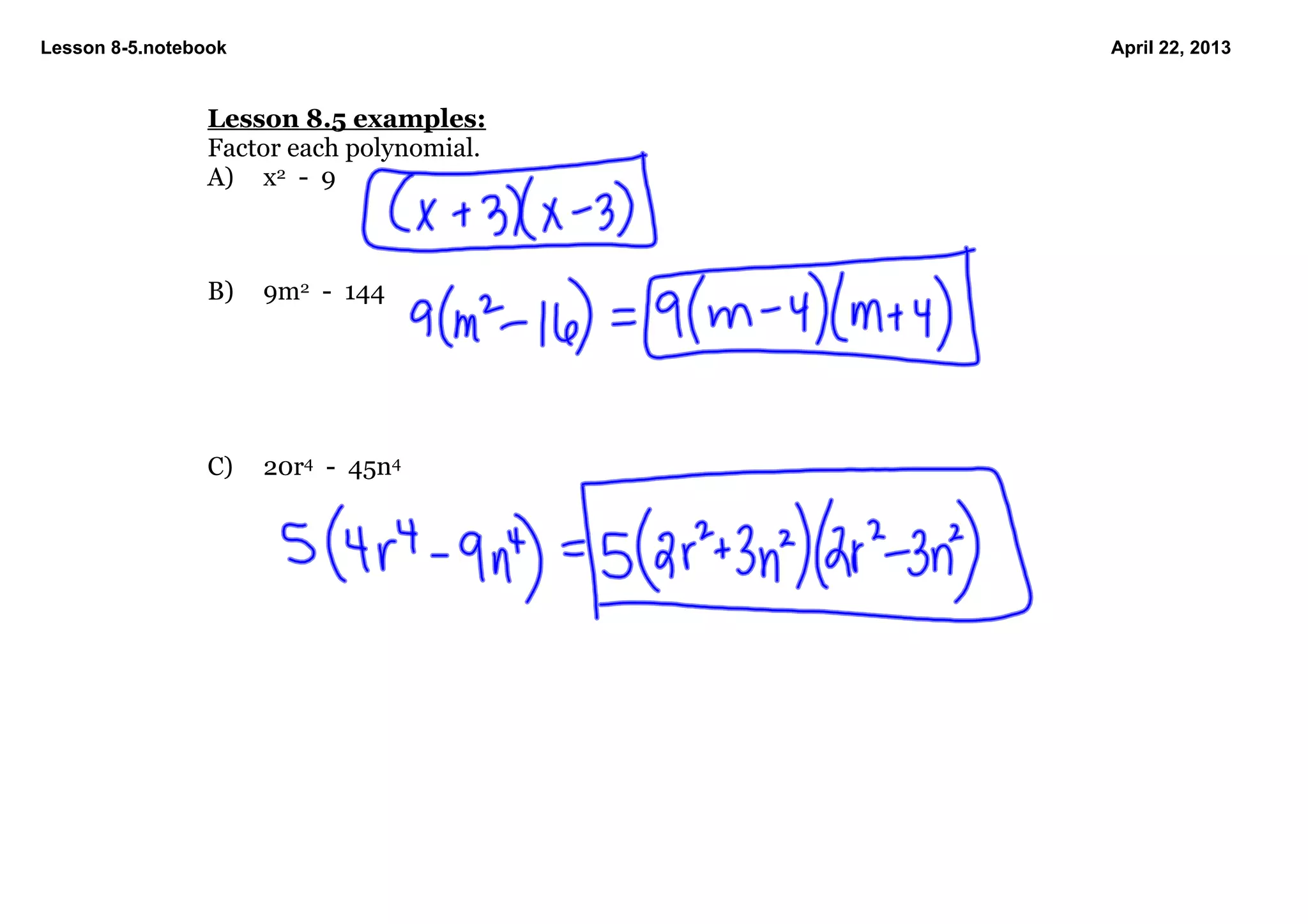 8th algebra -l8.5--april 22 | PPT