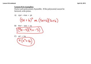 8th algebra -l8.6--april 22 | PPT