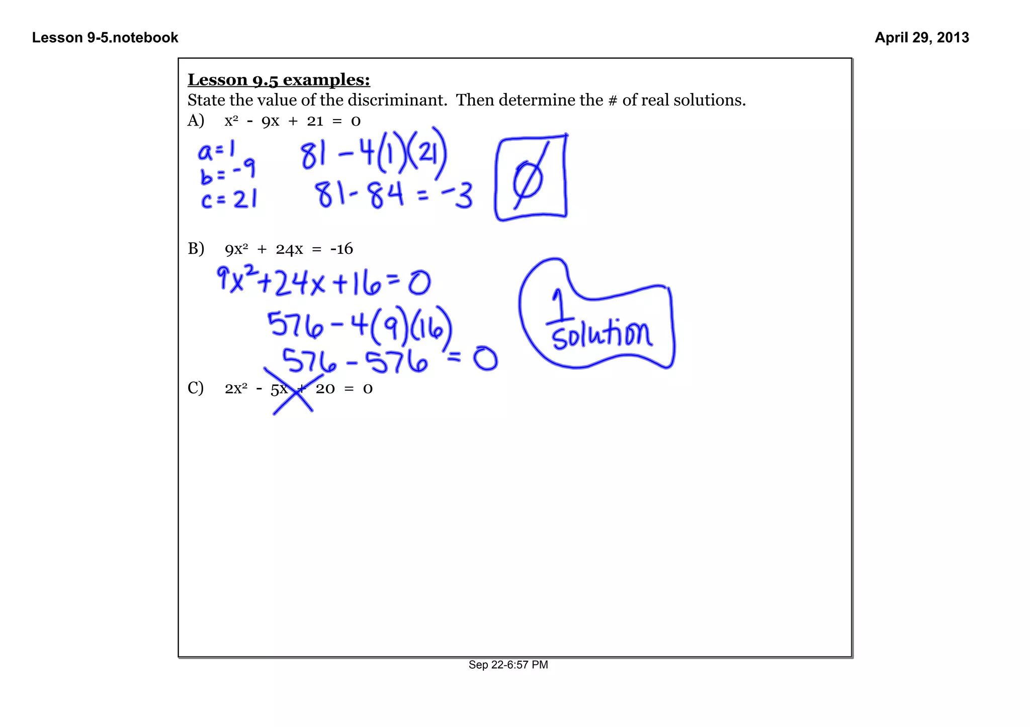 8th algebra -l9.5--april 29 | PDF