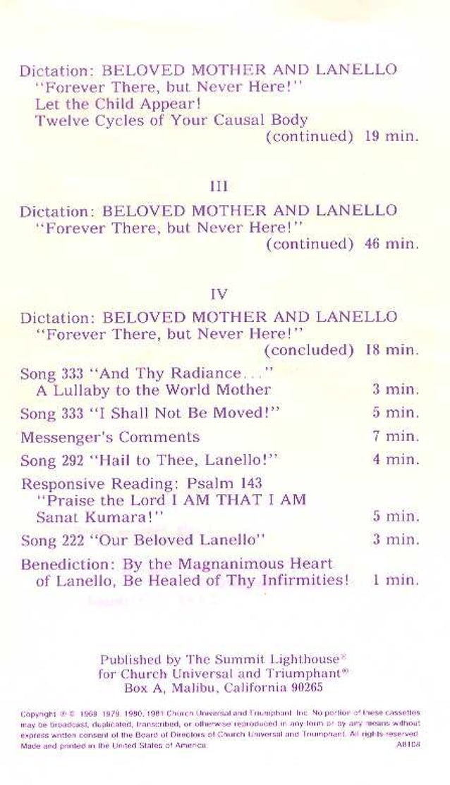 The Summit Lighthouse: 8th ascension anniversary of mark prophet album ...