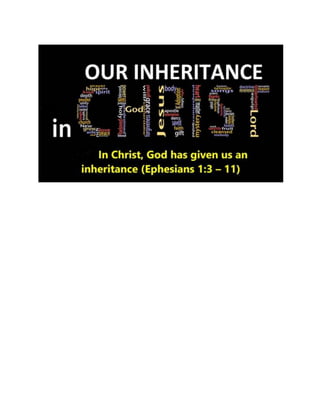 8th August 2016 - Our inheritance in Christ | DOCX | Christianity ...