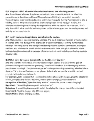 8th class biology chapter 2 exercise solved questions | PDF