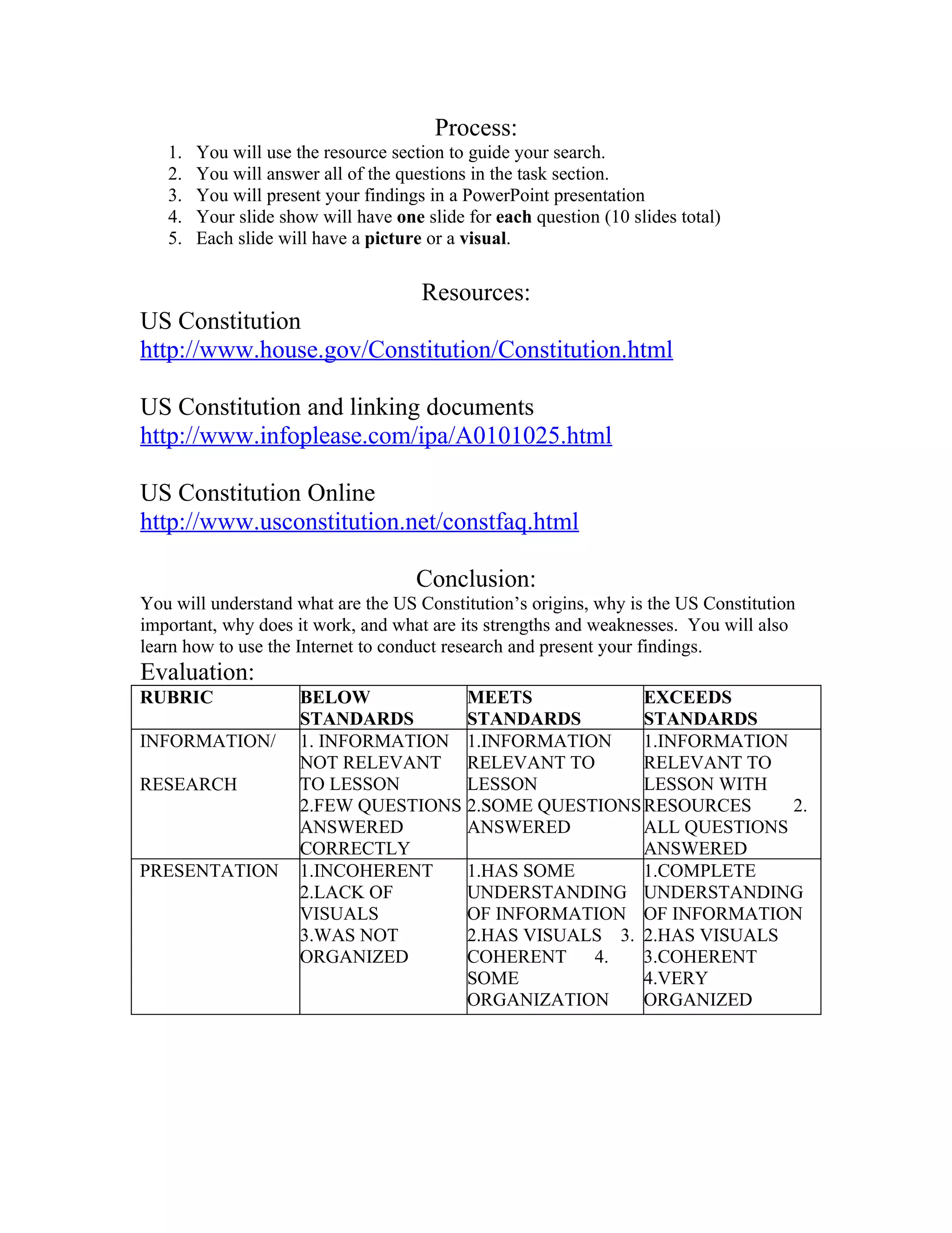 8th Constitution Project/PPT | DOC