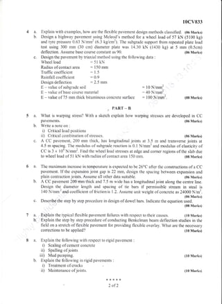 8th Semester (July-2016) Civil Engineering Question Paper | PDF | Civil ...