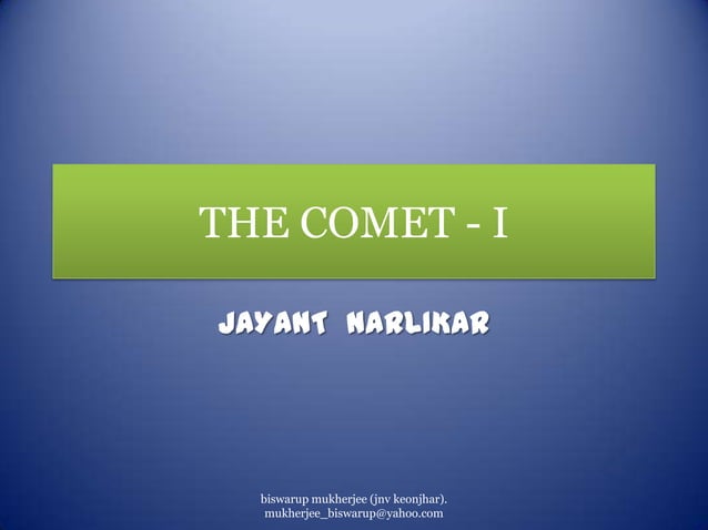 8 the comet i | PPT