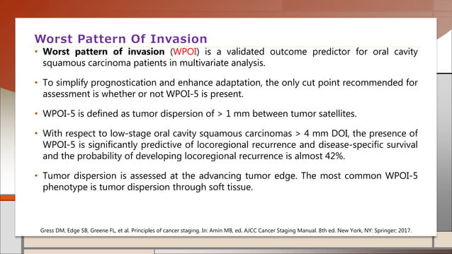 8 th edition TNM classification and significance of depth of invasion ...
