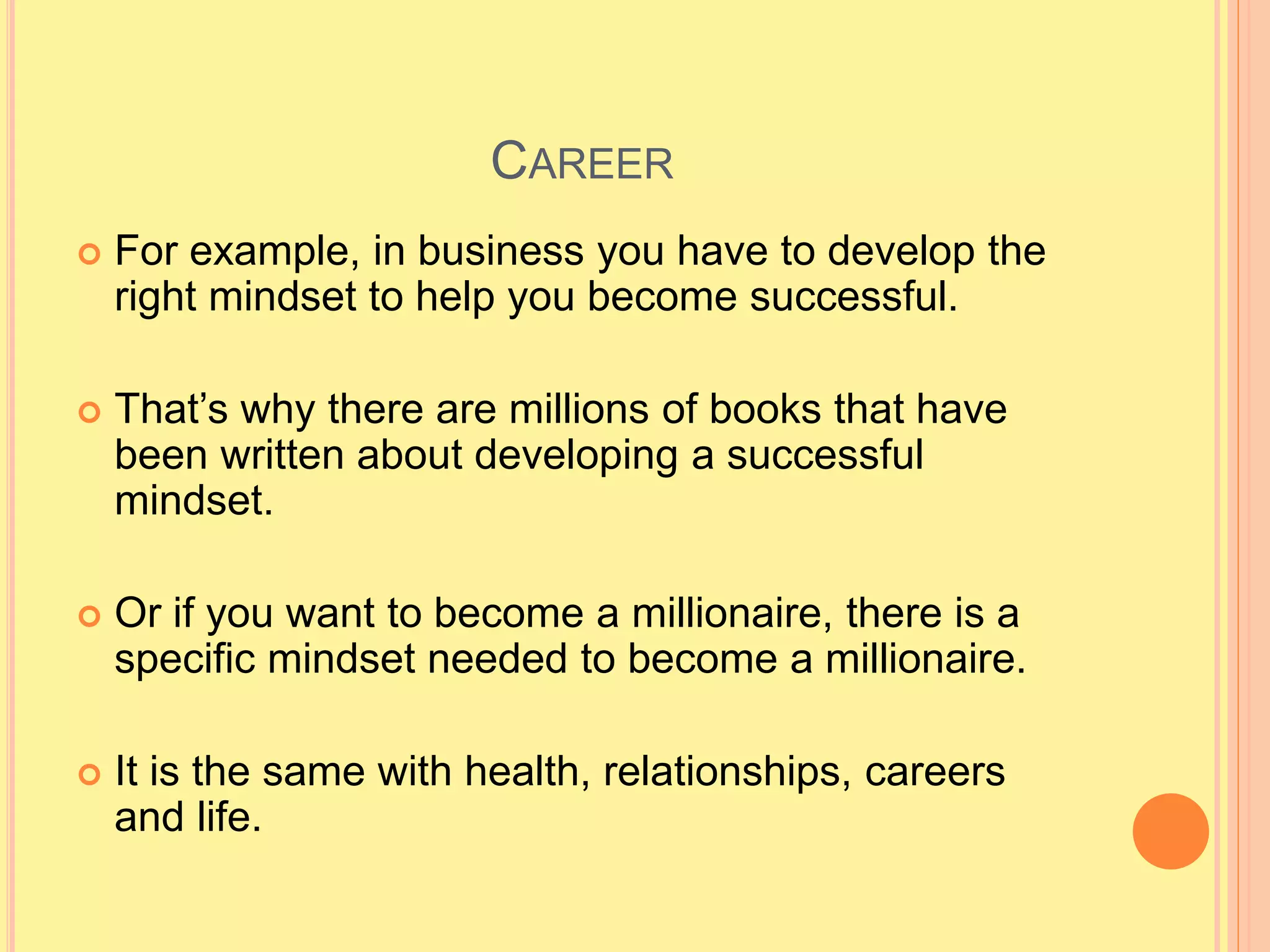 The right mindset | PPTX