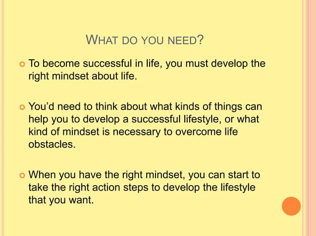 The right mindset | PPTX | Medical Health