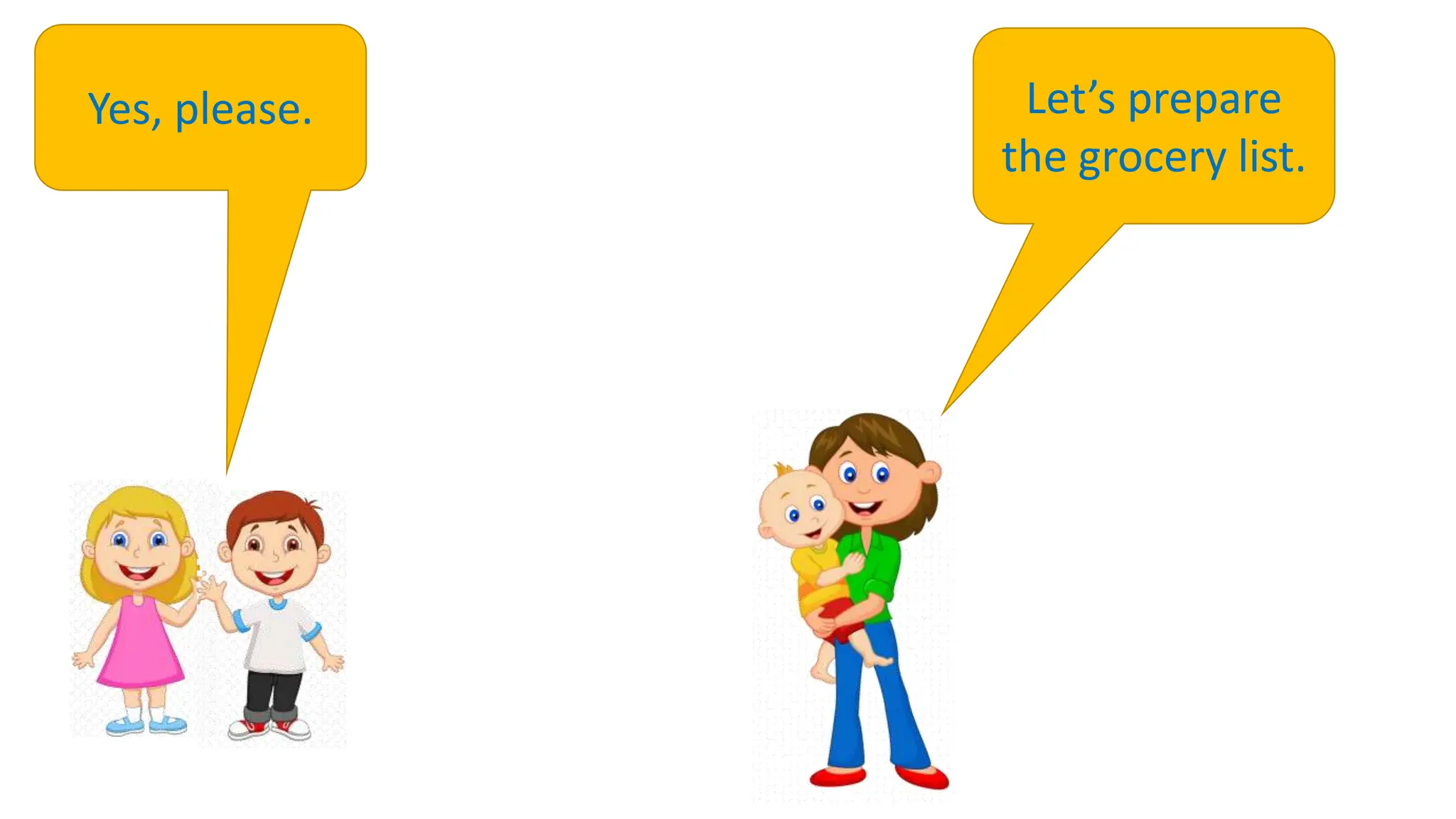 the shopping list - conversation in a grocery store | PPTX