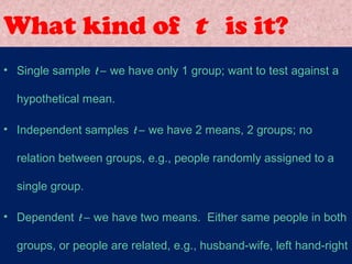 the t test | PPT