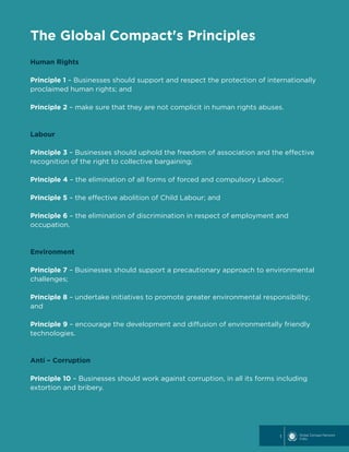 Eighth Annual Report of Global Compact Network India | PDF | Large ...