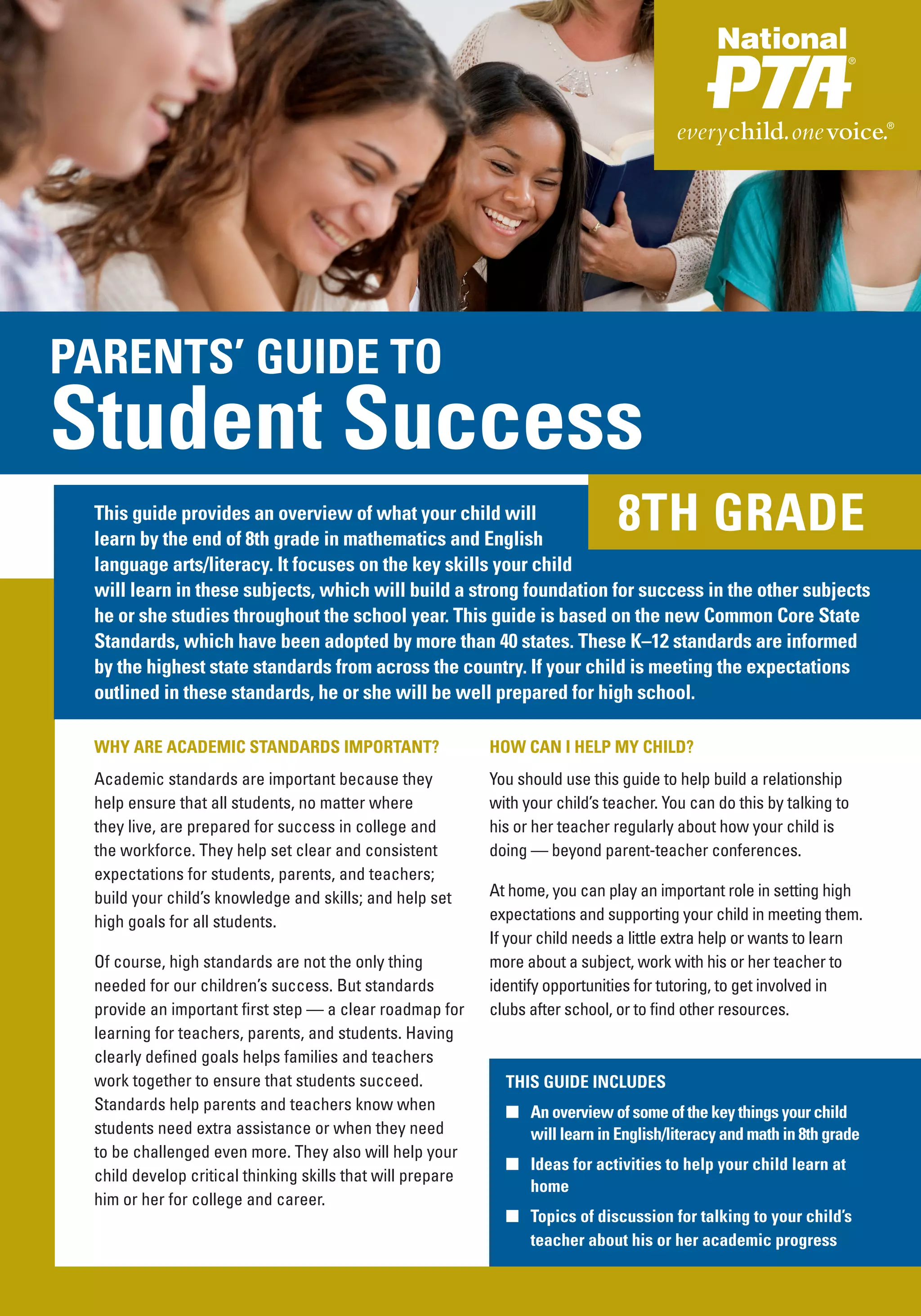 8th grade--Parent's Guide to Student Success | PDF