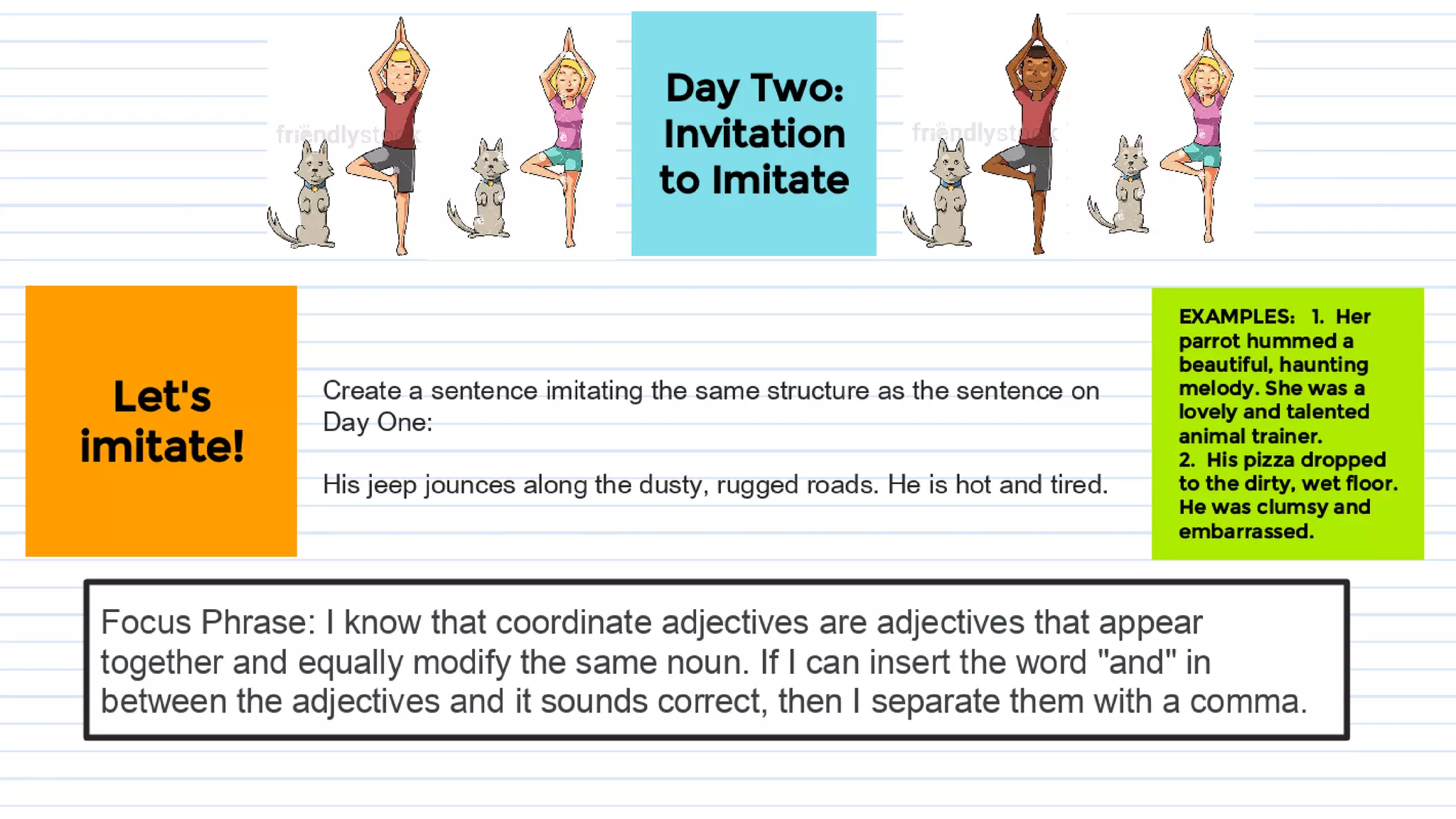 8th grade commas separating coordinate adjectives | PPT