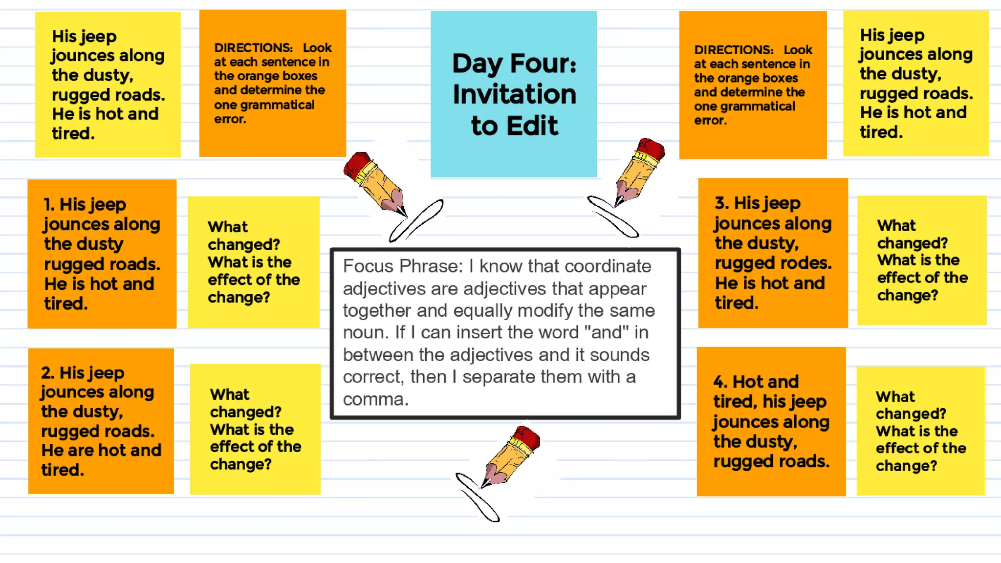 8th grade commas separating coordinate adjectives | PPT
