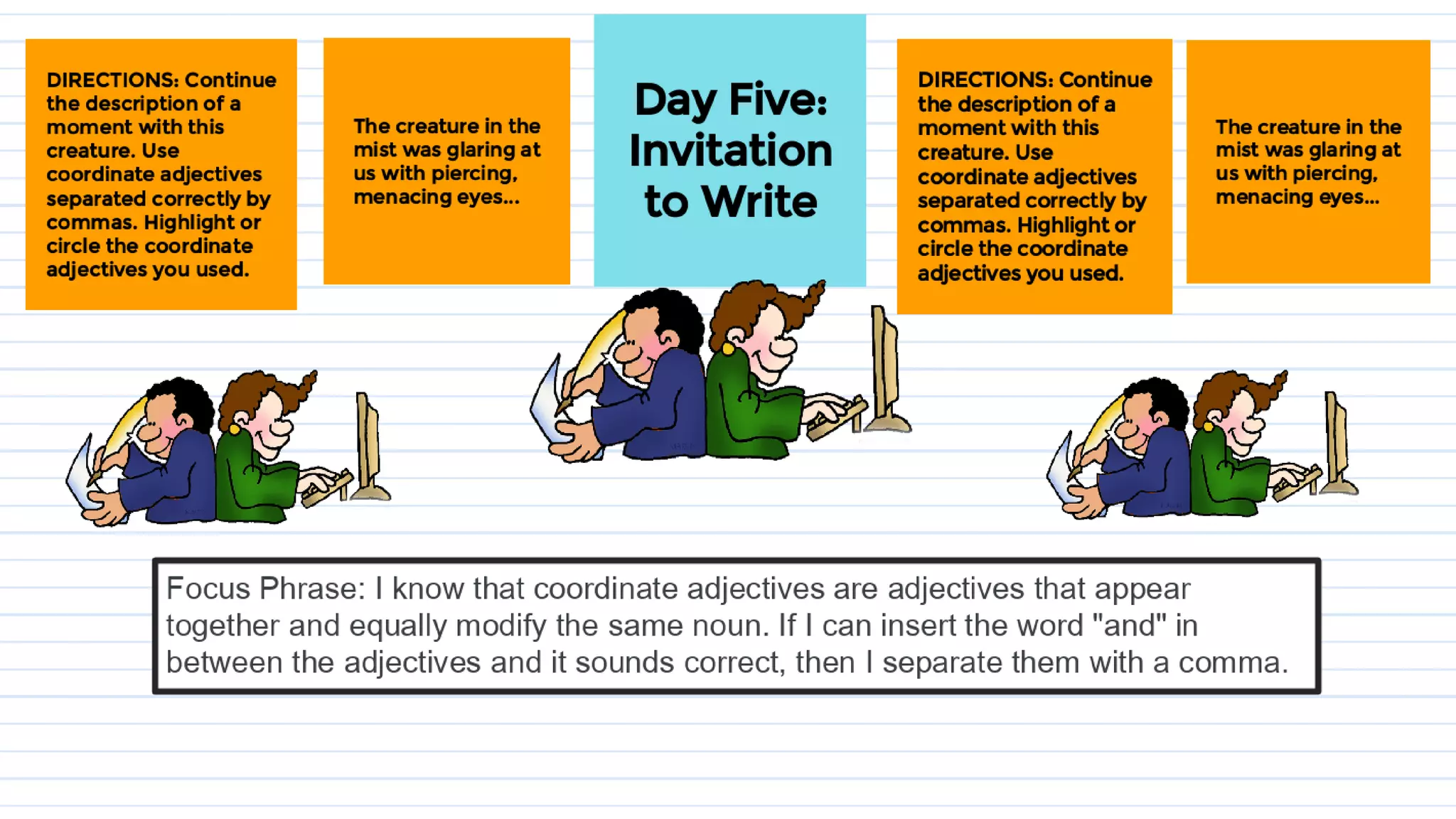 8th grade commas separating coordinate adjectives | PDF
