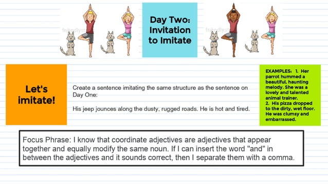 8th grade commas separating coordinate adjectives | PPT