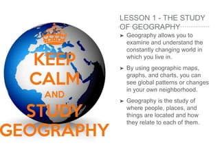 8th grade Geography - Chapter 1 | PPTX
