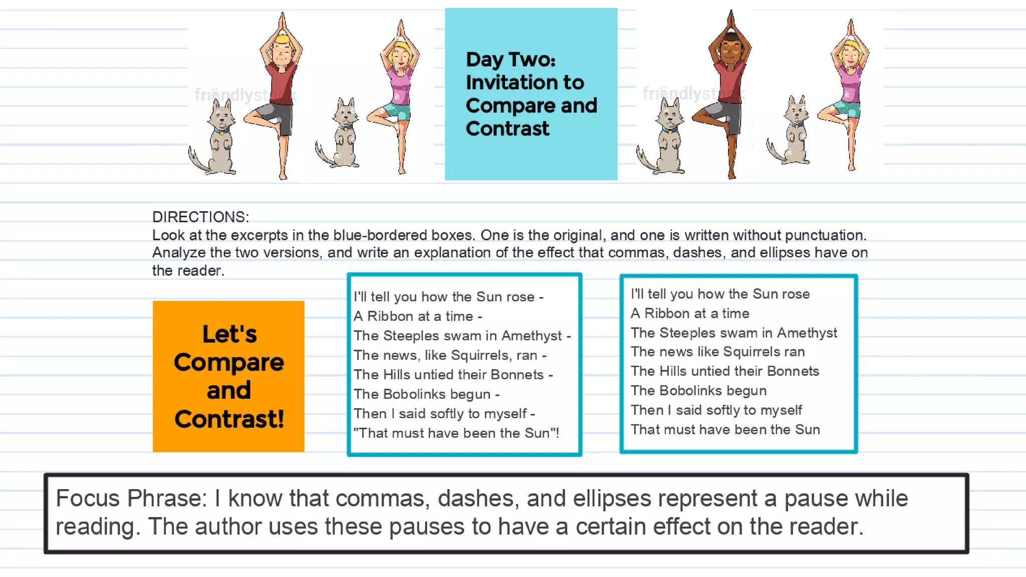 8th grade pauses with commas, ellipses, dashes (4) | PPT