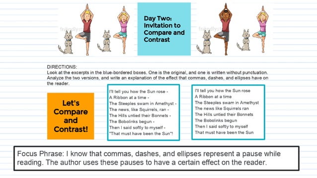 8th grade pauses with commas, ellipses, dashes (4) | PPT