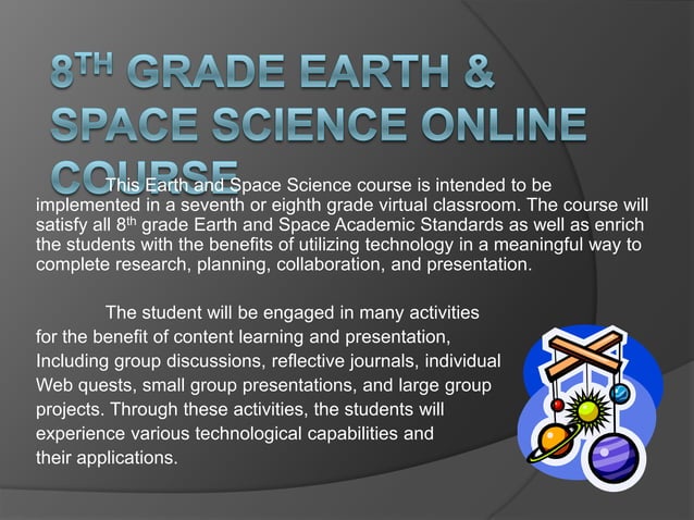 8th grade earth & space science online course | PPTX