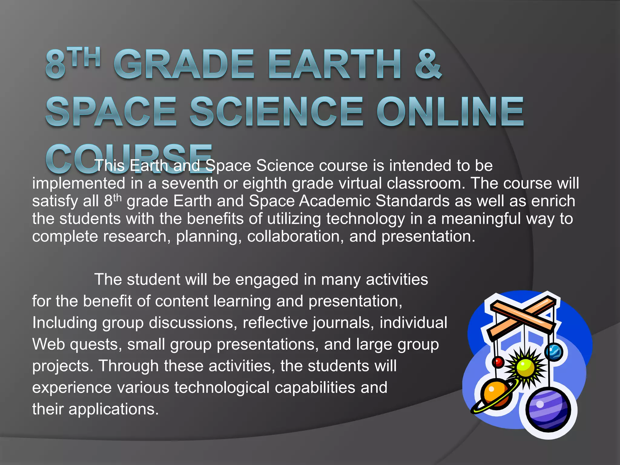 8th grade earth & space science online course | PPTX