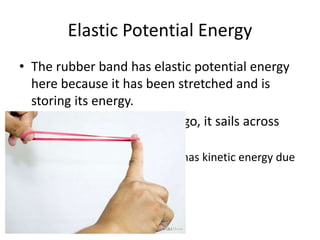 Elastic Potential Energy Rubber Band