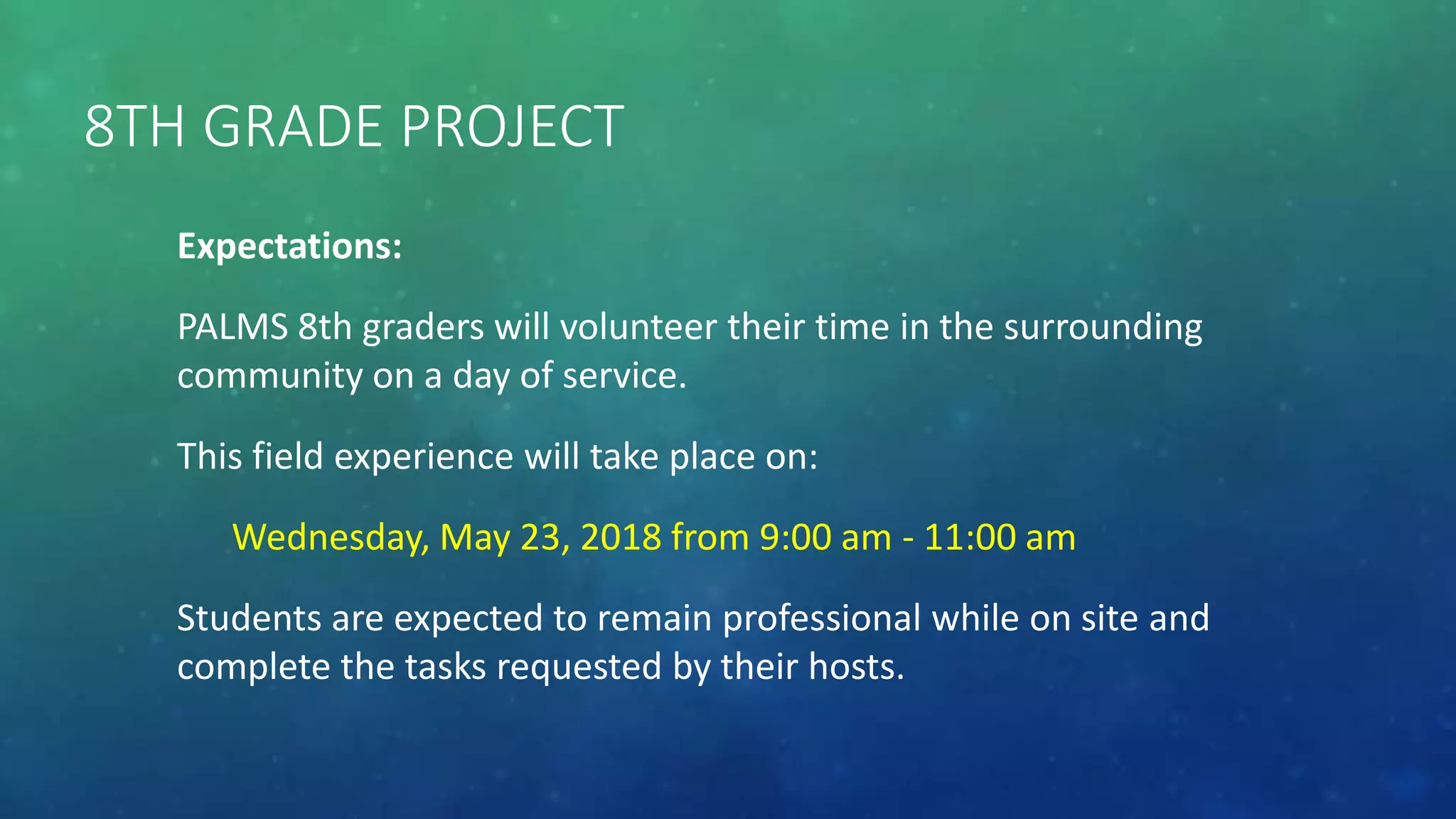 8th grade project slides | PPTX