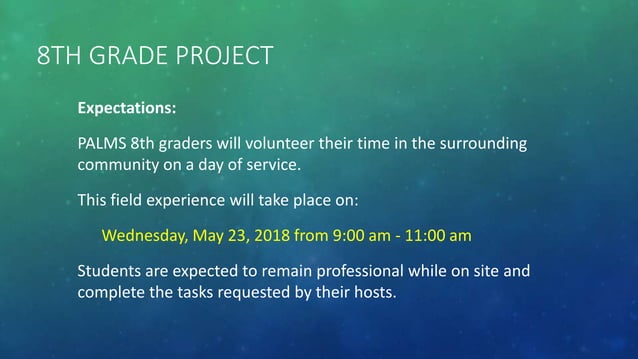 8th grade project slides | PPTX