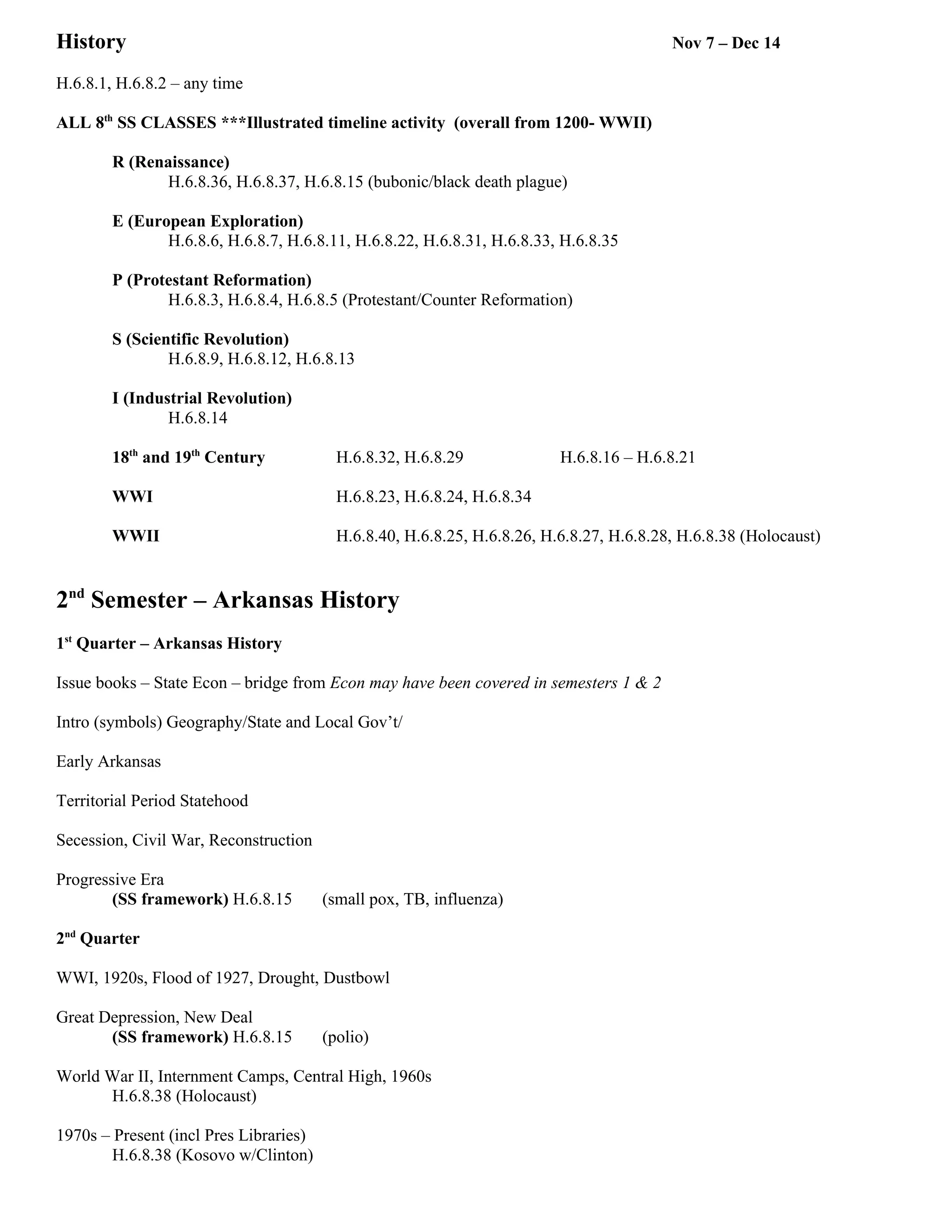 8th grade social studies curriculum map