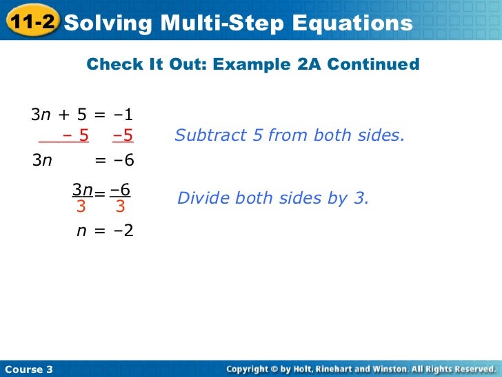 8th grade solving simple equations Practice