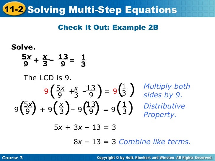 8th grade solving simple equations Practice