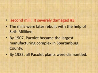 Pacolet Textile Mills | PPTX